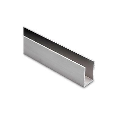 Profil U inox 304 brossé - Epaisseur Verre 10-10-4 [ref. Profil U-10-10 ...